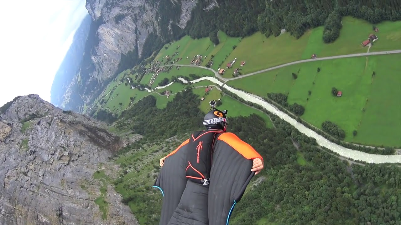 Mesut Turan - Lauterbrunnen Wingsuit BASE Jump - YouTube