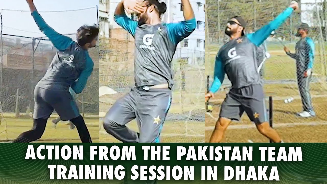 Action From The Pakistan Team Training Session In Dhaka | Pakistan vs ...