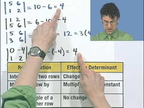 Evaluating a Determinant Using Elementary Row Operations - YouTube