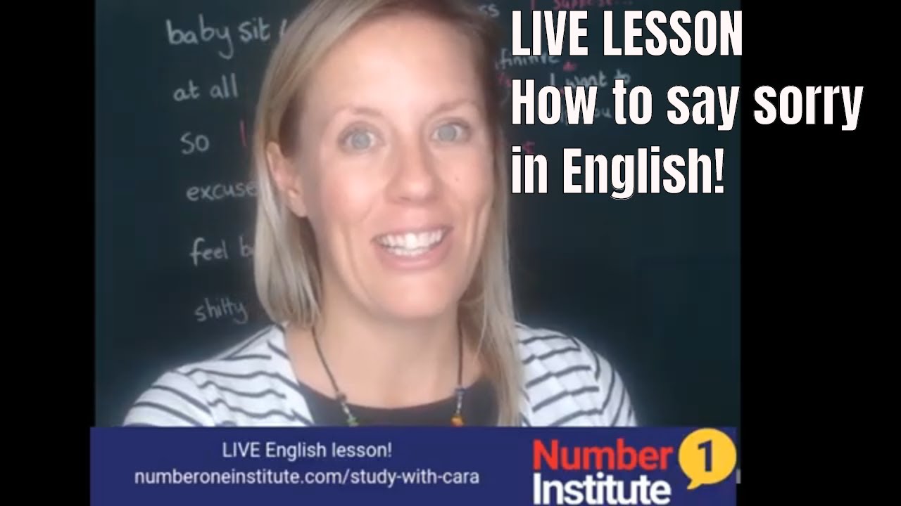 Sorry! Learn to apologise/ apologize in English with Cara! - YouTube