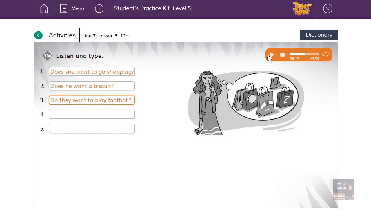 Tiger Time 5 Unit 7 ex 13 p 68 workbook - YouTube