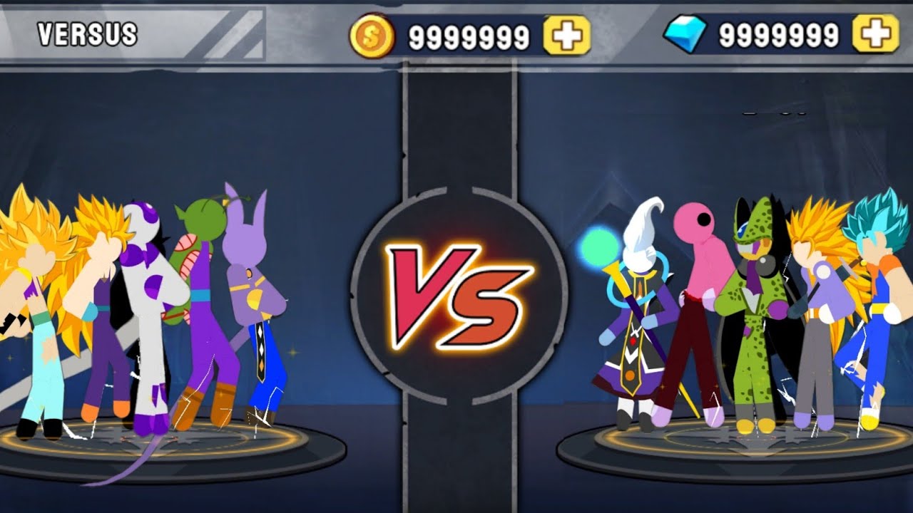 Stickman Warriors Beerus, Picocolo, Frieza, Gohan, Goku Vs Whis, Jiren ...