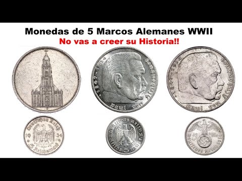 Monedas Históricas 5 Marcos Alemanes de la Segunda Guerra Mundial. No ...