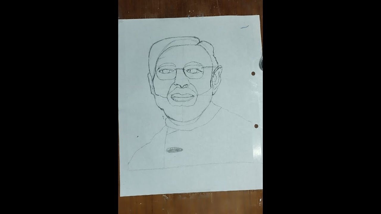 DRAWING PM MODI OUTLINE ||AYUSH SAMA|| - YouTube