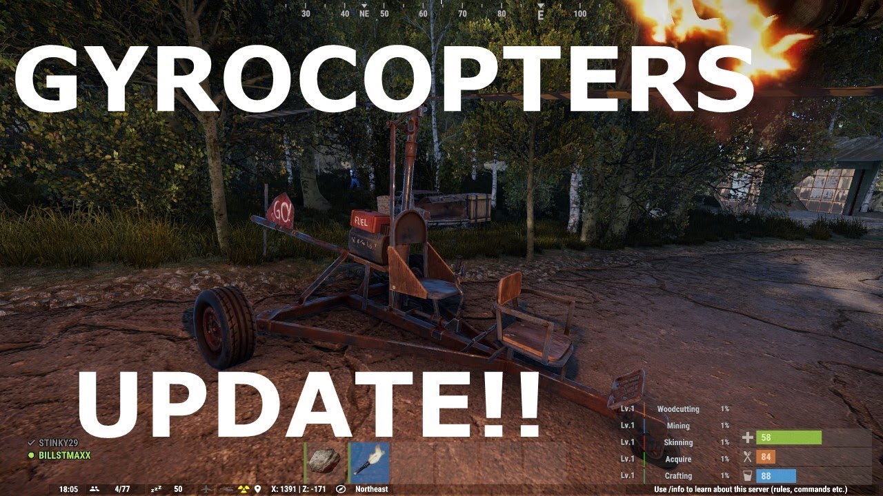 RUST.....New Update....GYROCOPTERS :) - YouTube