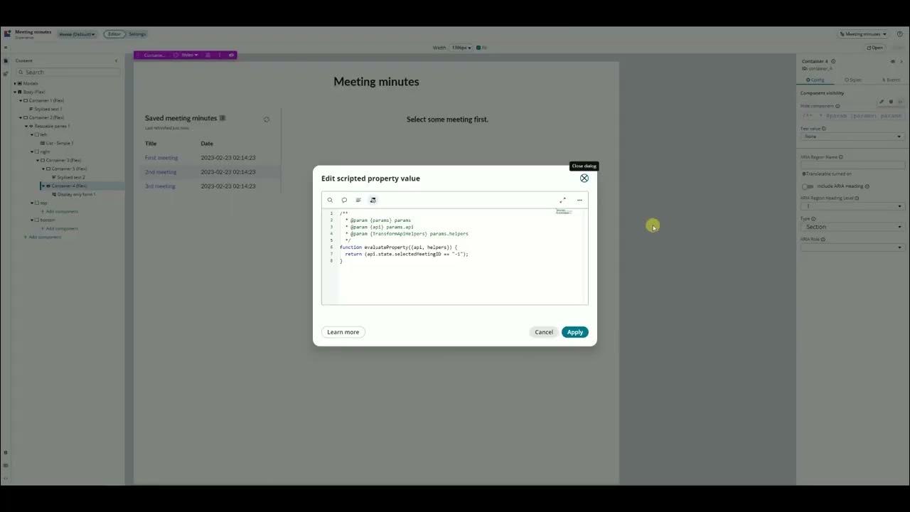 ServiceNow - UI Builder - Custom application - 4 - Meeting minutes ...