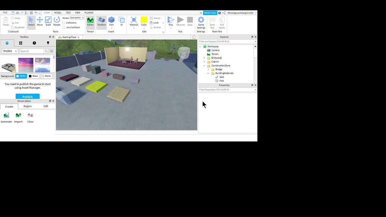 Workaround with Roblox with Starting place template - YouTube