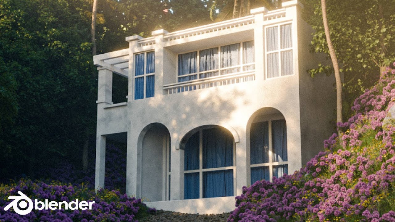 Making this Liminal Tropical Scene in Blender - YouTube