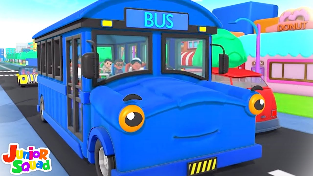 Blue Wheels On The Bus + More Nursey Rhymes And Children Songs - YouTube
