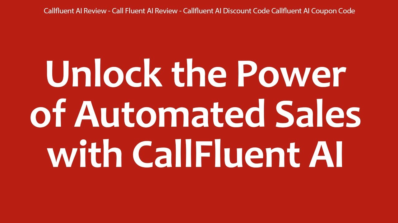Callfluent AI Review - Call Fluent AI Review - Callfluent AI Discount ...