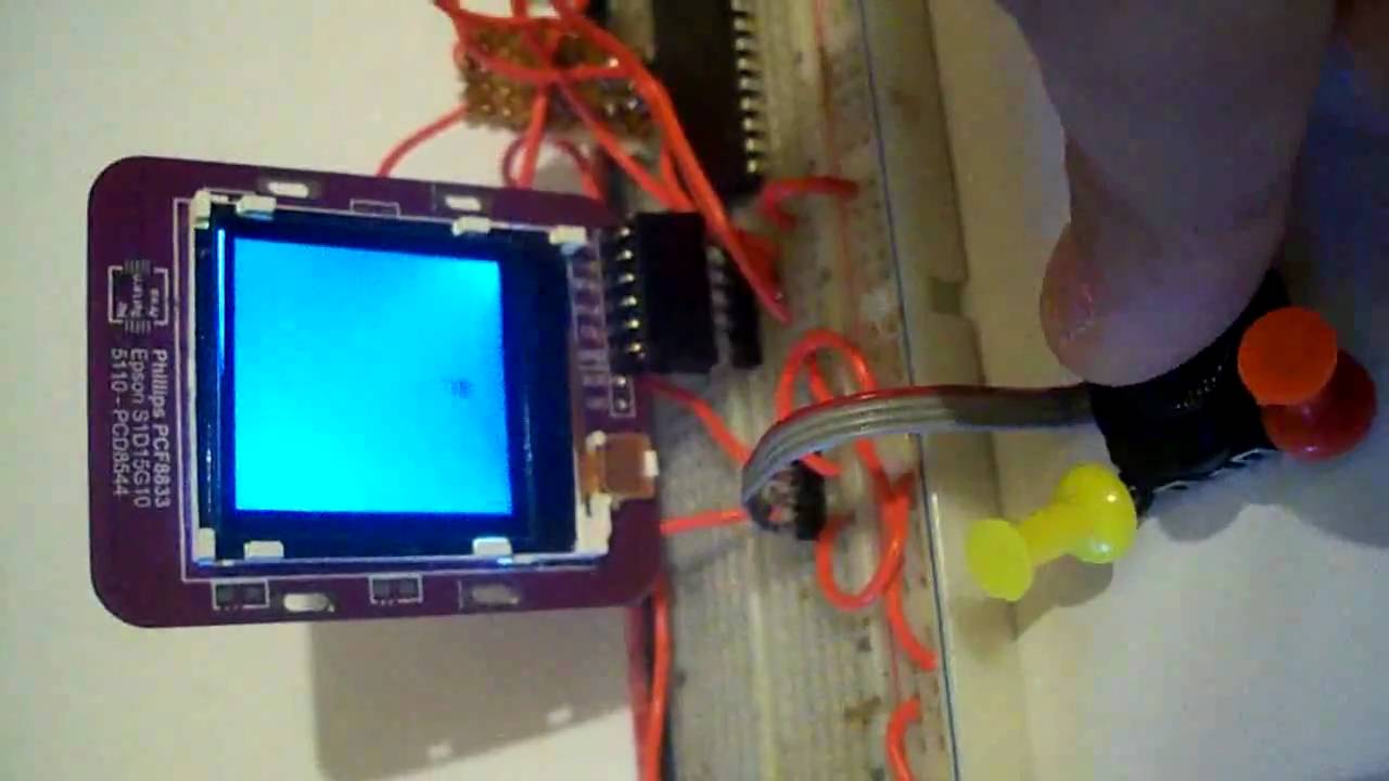 PSP joystick test on PIC Micro - YouTube