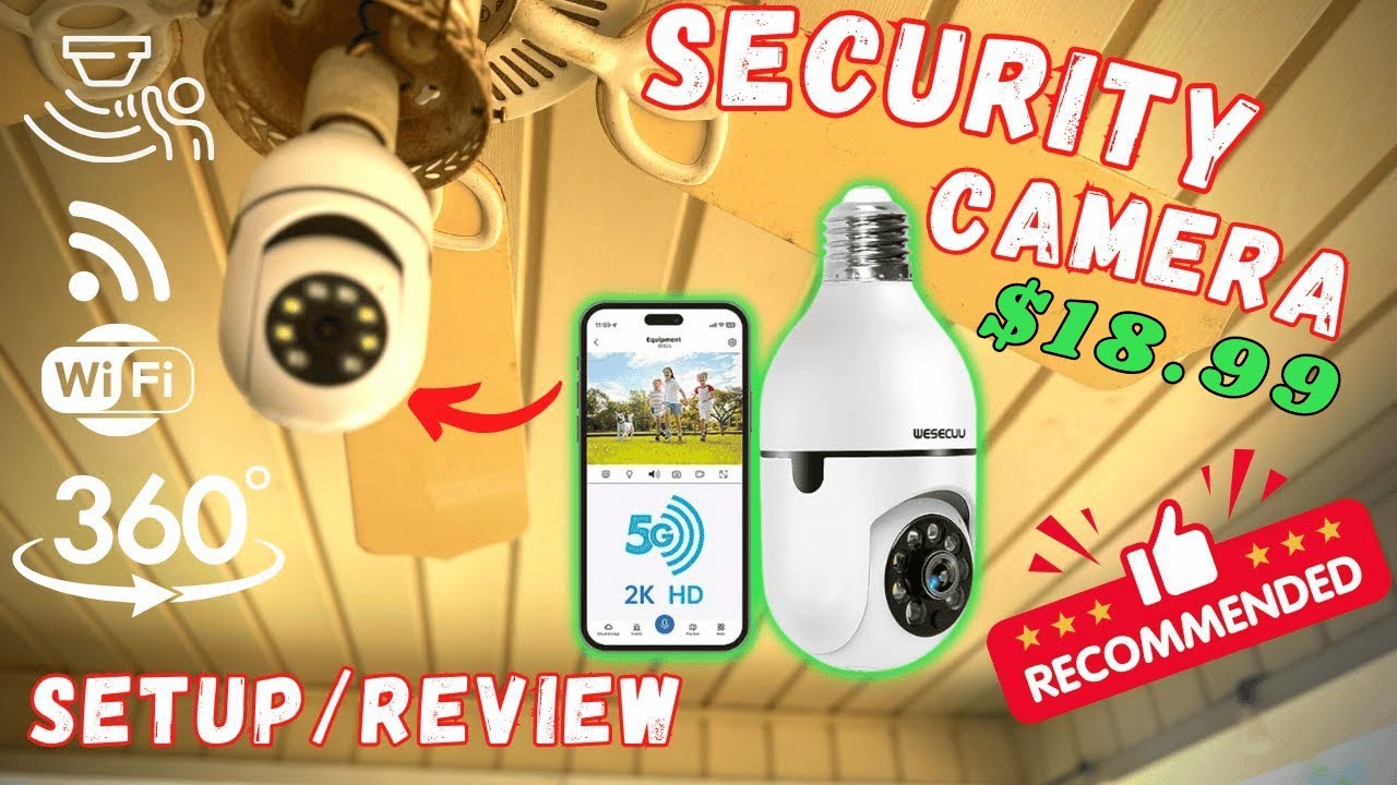 Security Camera Wi-Fi with Alexa Light Bulb Mount - Setup/Review - YouTube