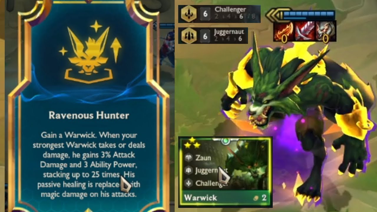 Broken Ravenous Hunter WARWICK 3 Star | TFT Set 9 - YouTube