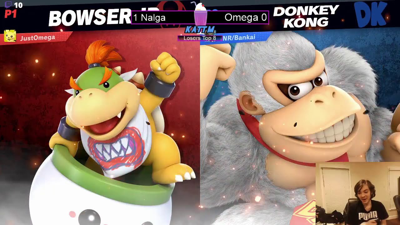 Omega(Bowser Jr) Vs Naiga(Donkey Kong, Ike) Milk Machine 35 losers ...