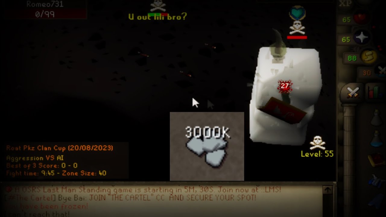 Aggression Snatches 3B OSRS From Echo / Ratgang in Clan Cup - YouTube