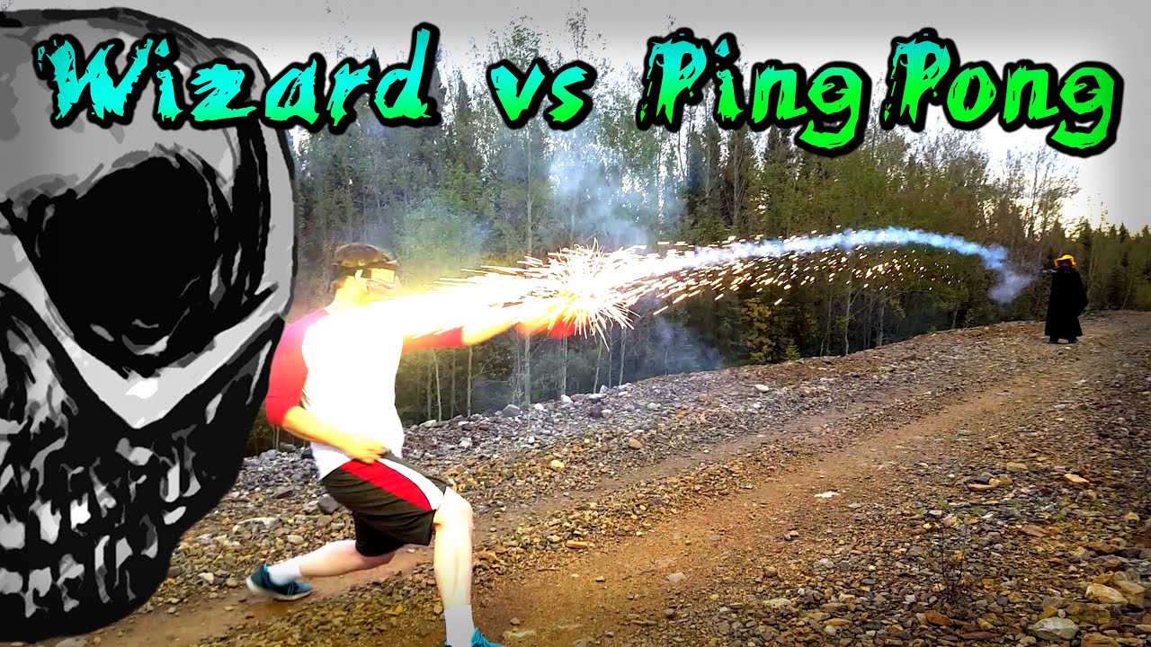 Wizard vs Ping Pong Player | Black Mage Fireworks Fight - YouTube