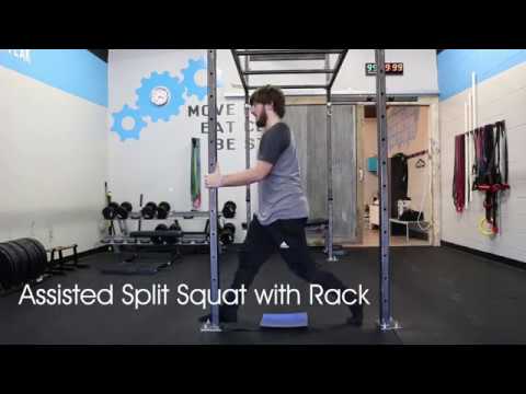 Assisted Split Squat with Rack - YouTube
