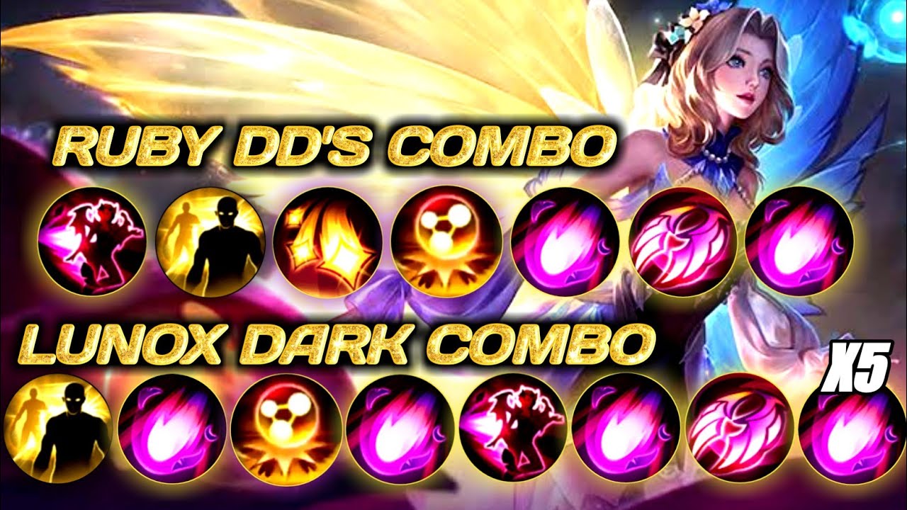 Ruby DD's Lunox Best Combo + Dark Combo | Lunox Tutorial 2021 | Mobile legends | ZEkilled - YouTube