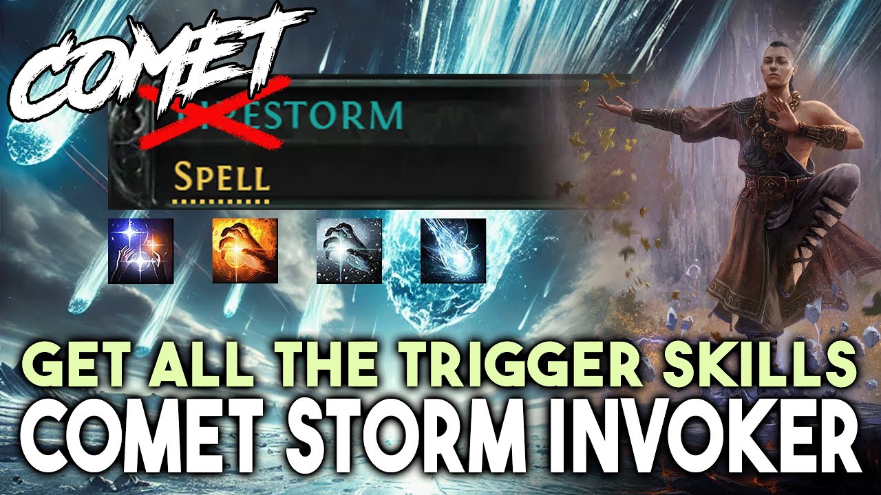 [PoE2] MORE COMETS! Comet Storm Invoker Build and Trigger Skills Mechanics - YouTube