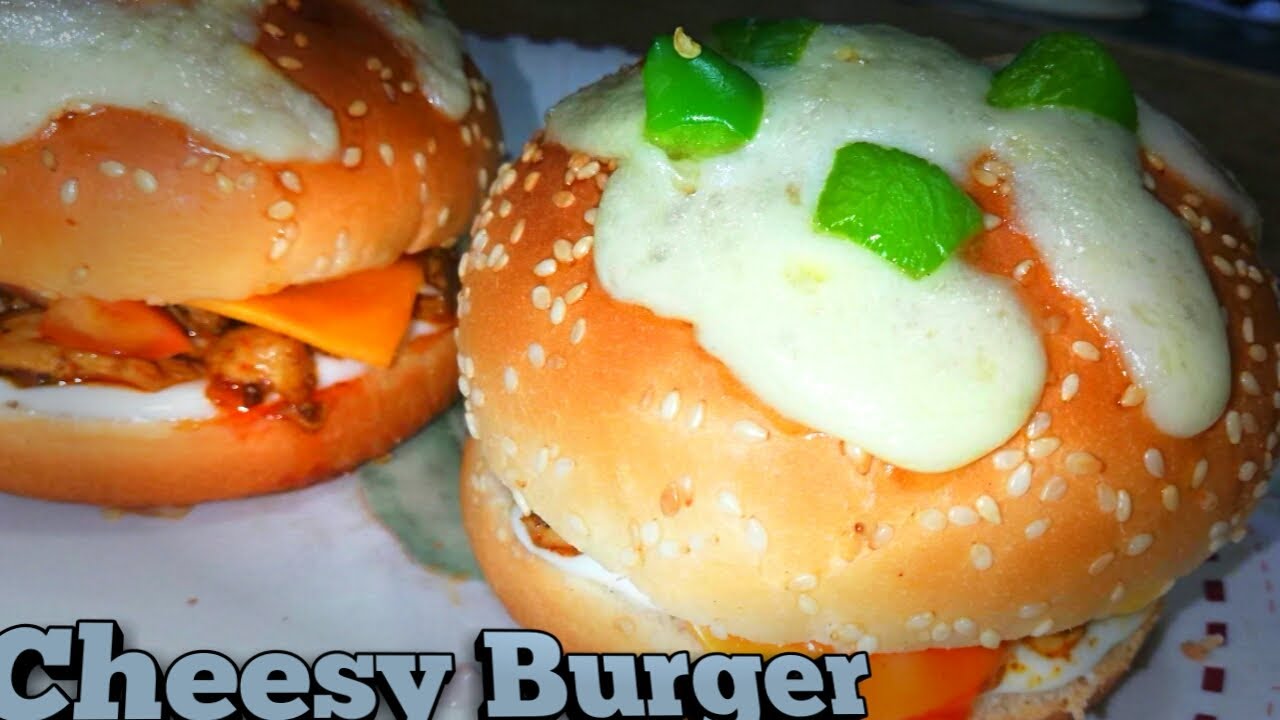 How to make Burger at home|| Easy Cheesy burger || Creativity By Maru's ...