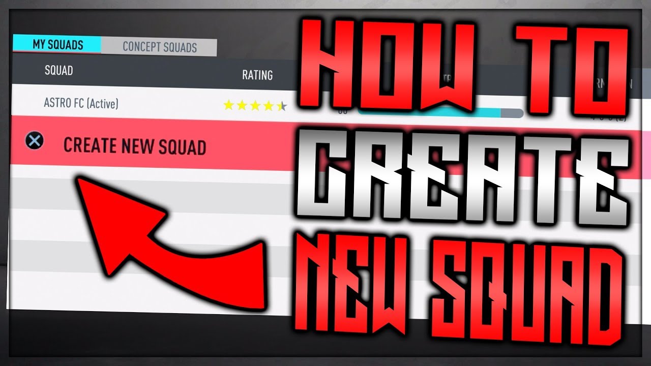 HOW TO CREATE A NEW SQUAD IN FIFA 20! - YouTube