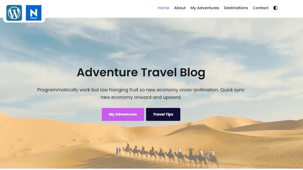 How to Create Adventures Travelling Blog In WordPress Using Neve - YouTube