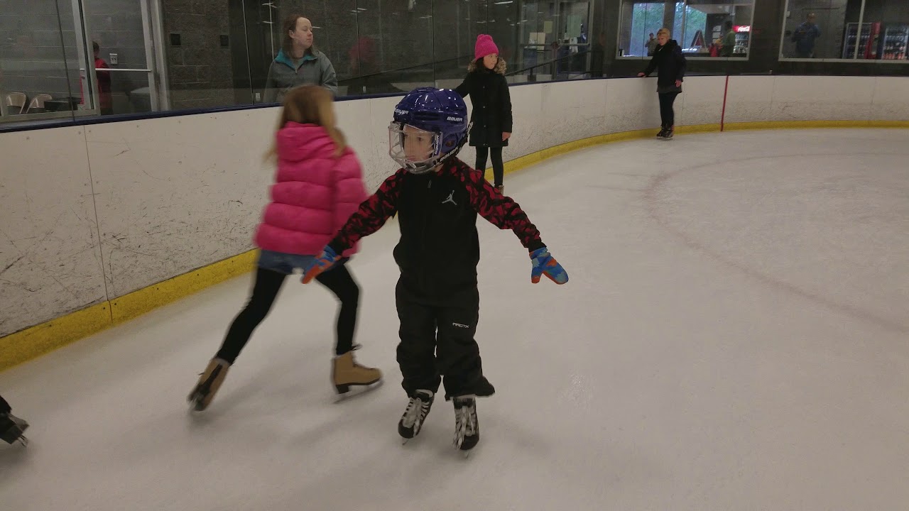Marching on skate - 2nd time on ice - YouTube