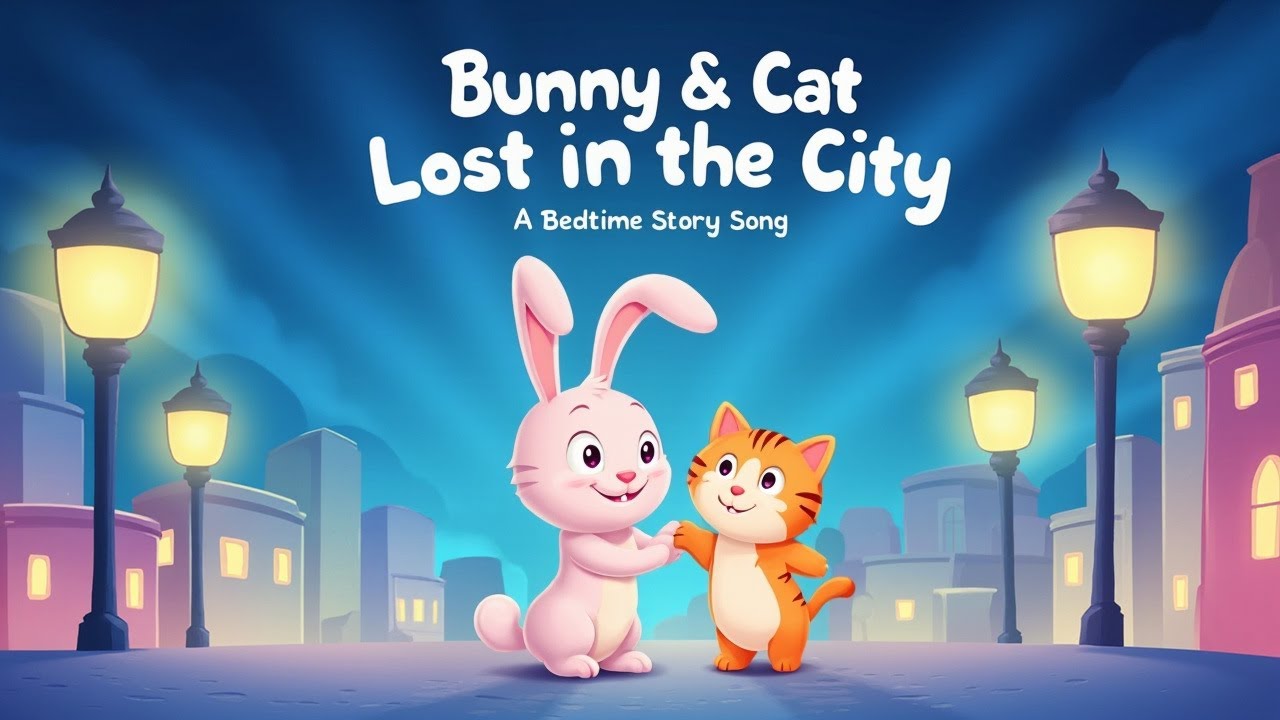 Bunny & Cat Lost in the City – Bedtime Story Song for Kids - YouTube