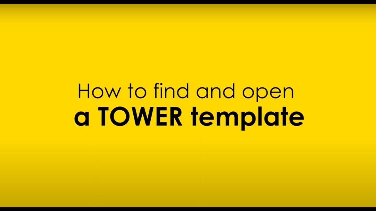 How to Find and Open a TOWER Template in Microsoft® Word - YouTube