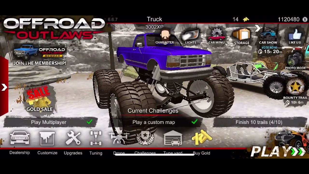 How to crawl over trucks in off-road outlaws - YouTube