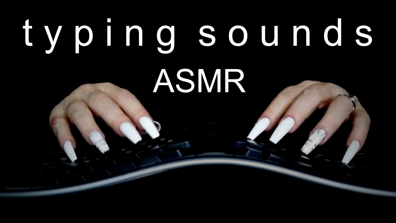 ASMR CLICKY TYPING SOUNDS | 4 Different Keyboards | Long Acrylic Nails ...