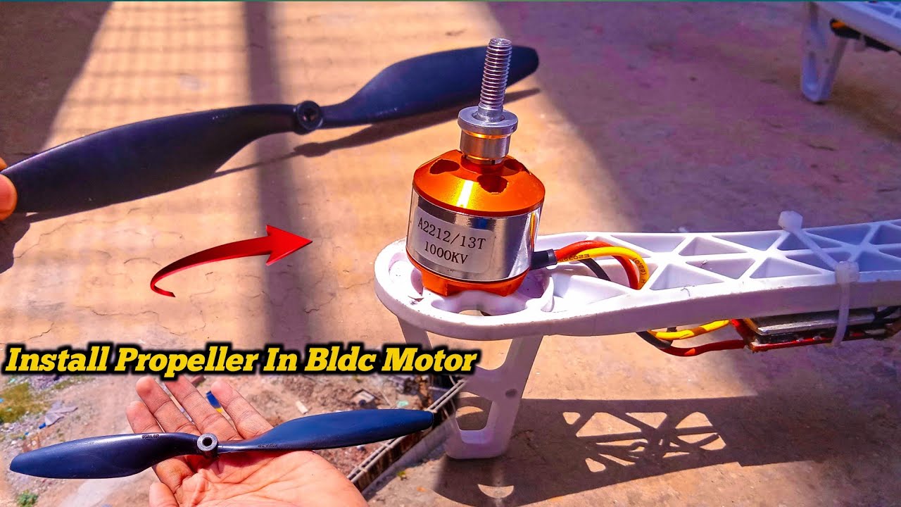 How To install Propeller in Bldc Motor | Golden Bldc Motor Propeller ...