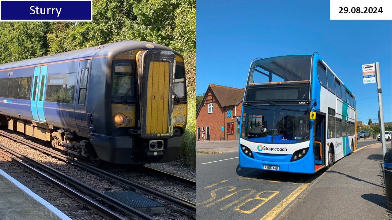 *Misuse & Class 375 tones* Buses and Trains at Sturry Rail Station and ...