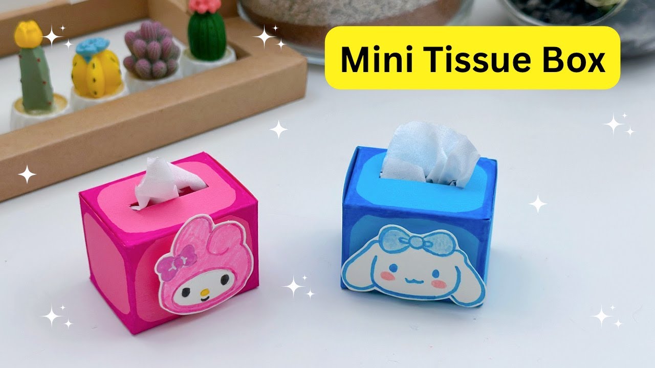 How To Make Easy Paper TISSUE BOX For Kids / Craft Ideas / Paper Craft ...