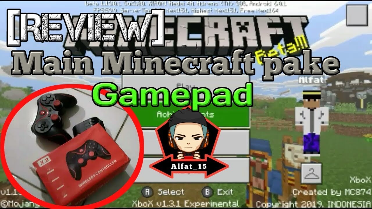 Main Minecraft pake Gamepad | review Minecraft pake gamepad - YouTube