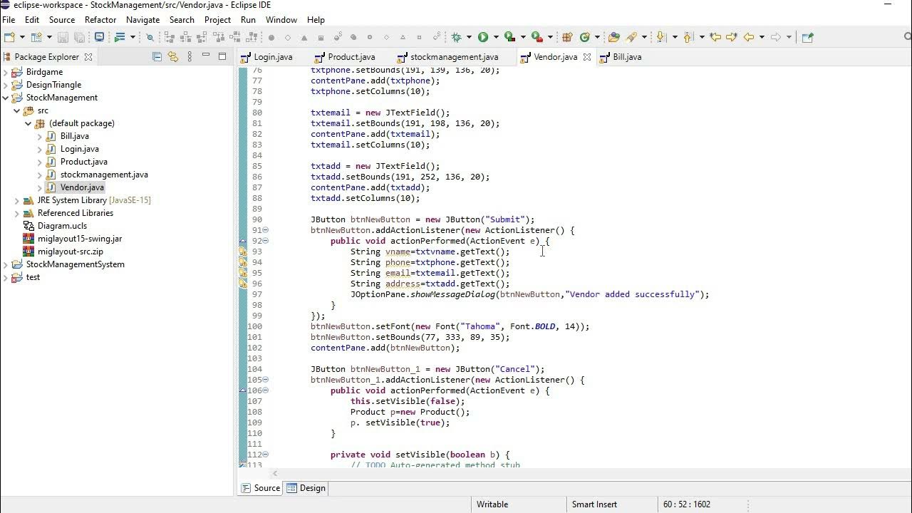 |Java swing | Stock Billing Management System | 18317 #java #javaswing ...