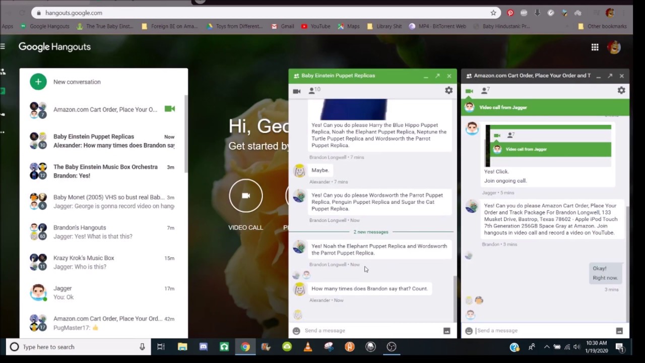 Join hangouts in video call and record a video on YouTube. - YouTube