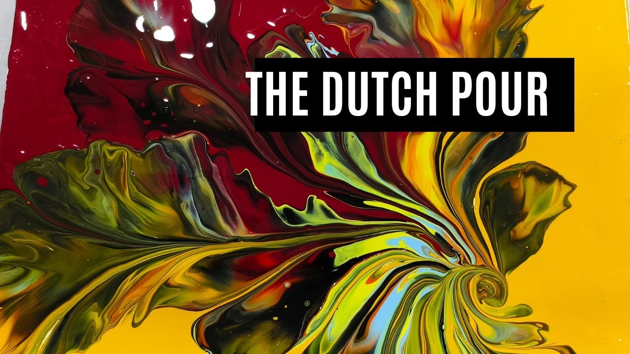 Another gorgeous 🥰 Dutch pour with vibrant colours tutorial /fluidart ...