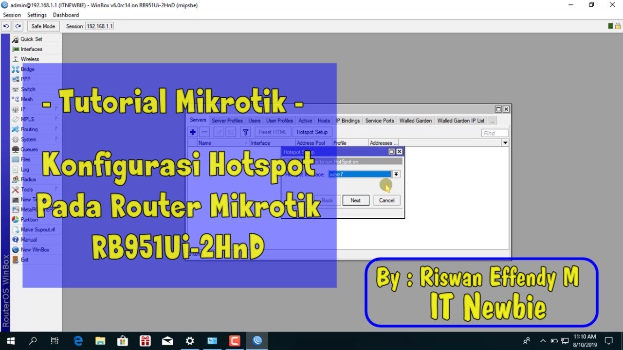 Konfigurasi Hotspot pada Mikrotik RB951Ui-2HnD - YouTube