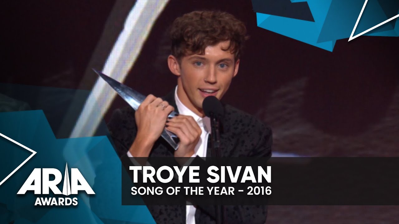 Troye Sivan wins Song Of The Year | 2016 ARIA Awards - YouTube