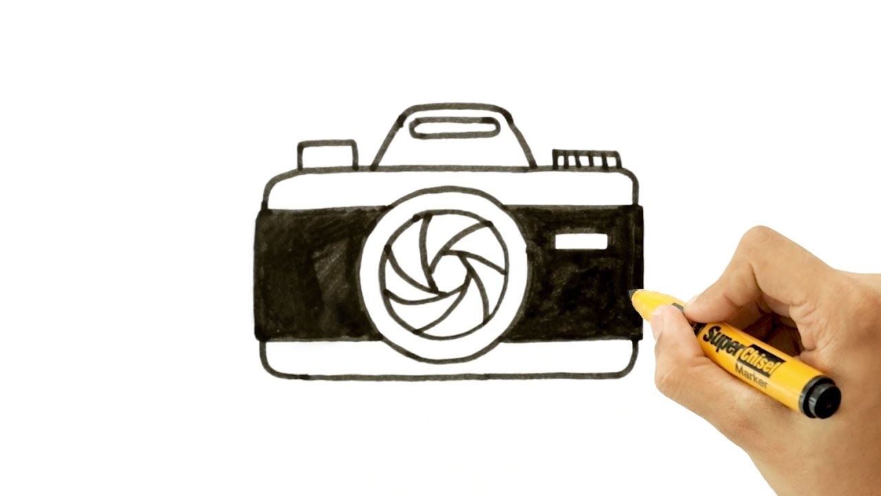How to Draw a Camera | Easy Step by Step | Draw with Sketchy - YouTube