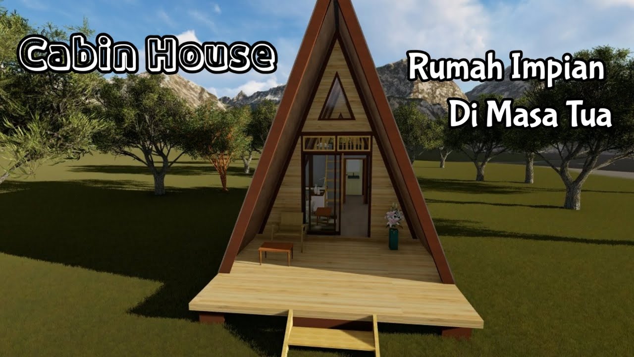 Desain Rumah Kayu Segitiga Minimalis Sederhana Untuk Di Desa - YouTube