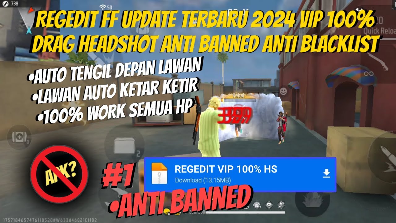 REGEDIT FF UPDATE TERBARU 2024 VIP 100%⚙️ DRAG HEADSHOT ANTI BANNED ...