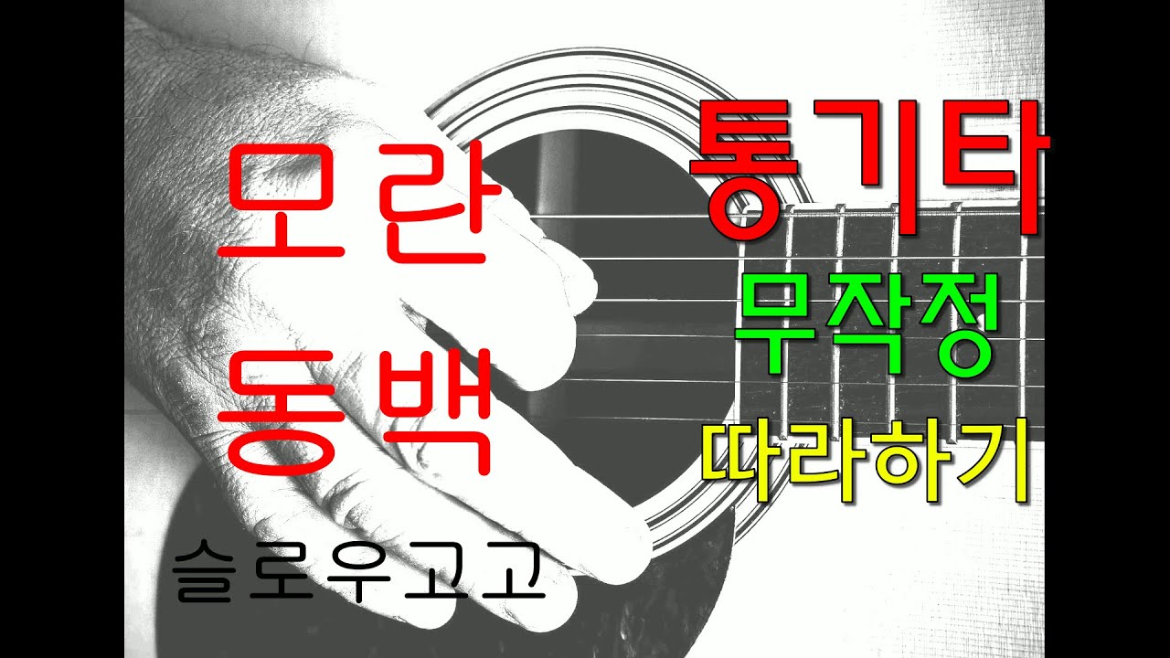 147강~ 요청곡 모란동백. 슬로우 고고 리듬. 통기타 무작정 따라하기,Slow, go, go, rhythm. Singing ...