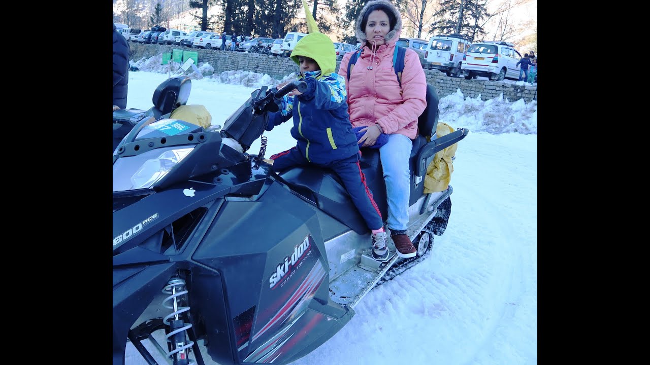 Snow scooter ride in Solang Valley Manali| Adventure sports in Solang ...
