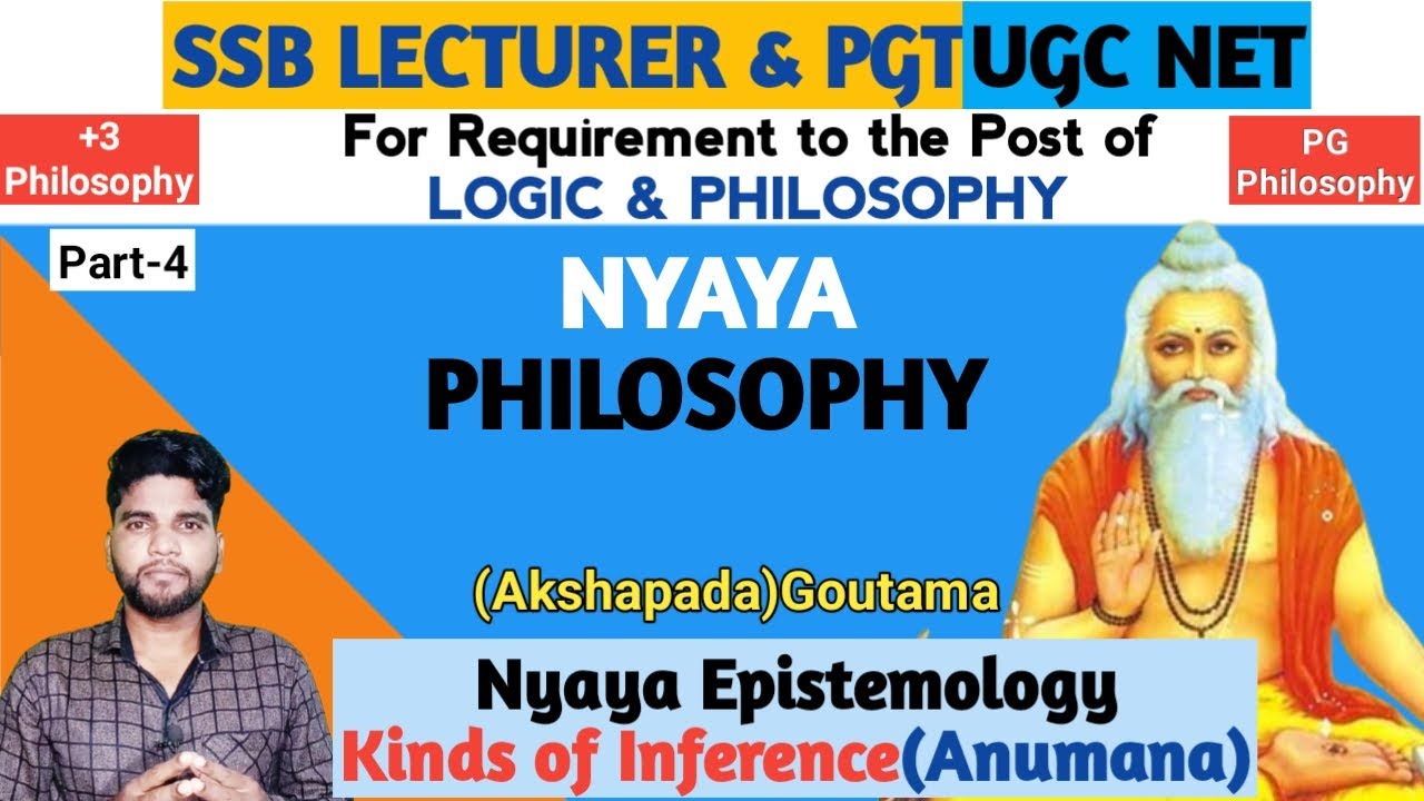 Nyaya Philosophy, Nyaya Inference,Kinds of Nyaya Anumana, SSB PGT - YouTube