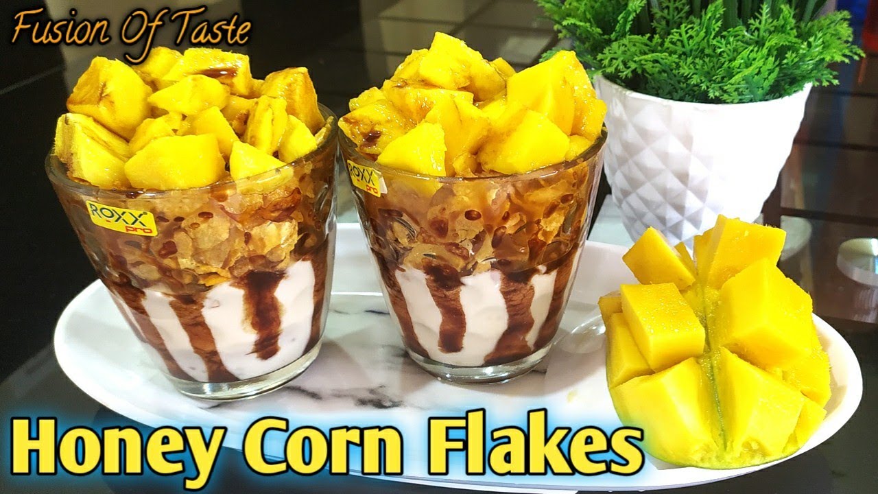 Corn Flakes Honey |Healthy Break Fast | kellogs corn flakes | best corn flake dessert | Mango ...