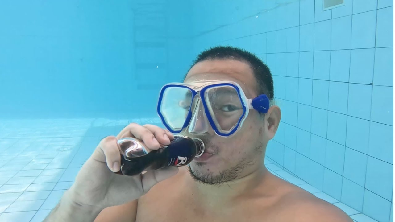 drink and burp RC Cola underwater - YouTube