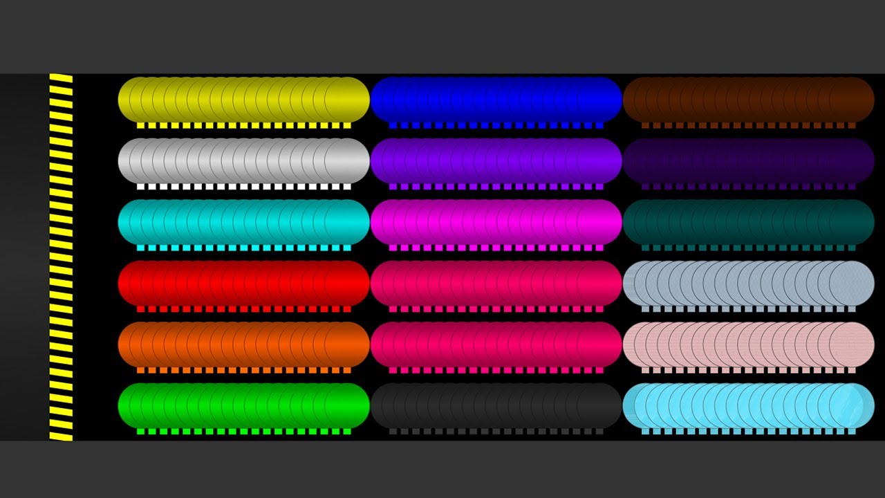 Shutter Crush 18 Colors Worm Survival Race in Algodoo - YouTube