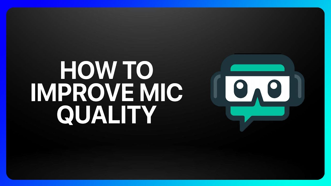 How To Improve Mic Quality On Streamlabs Tutorial - YouTube